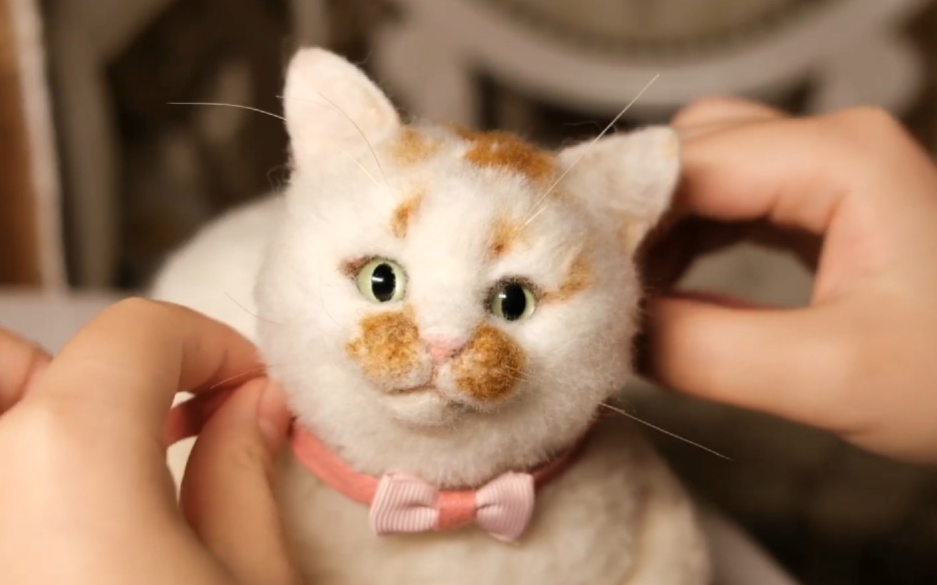 【羊毛毡】全身羊毛毡猫咪的制作过程