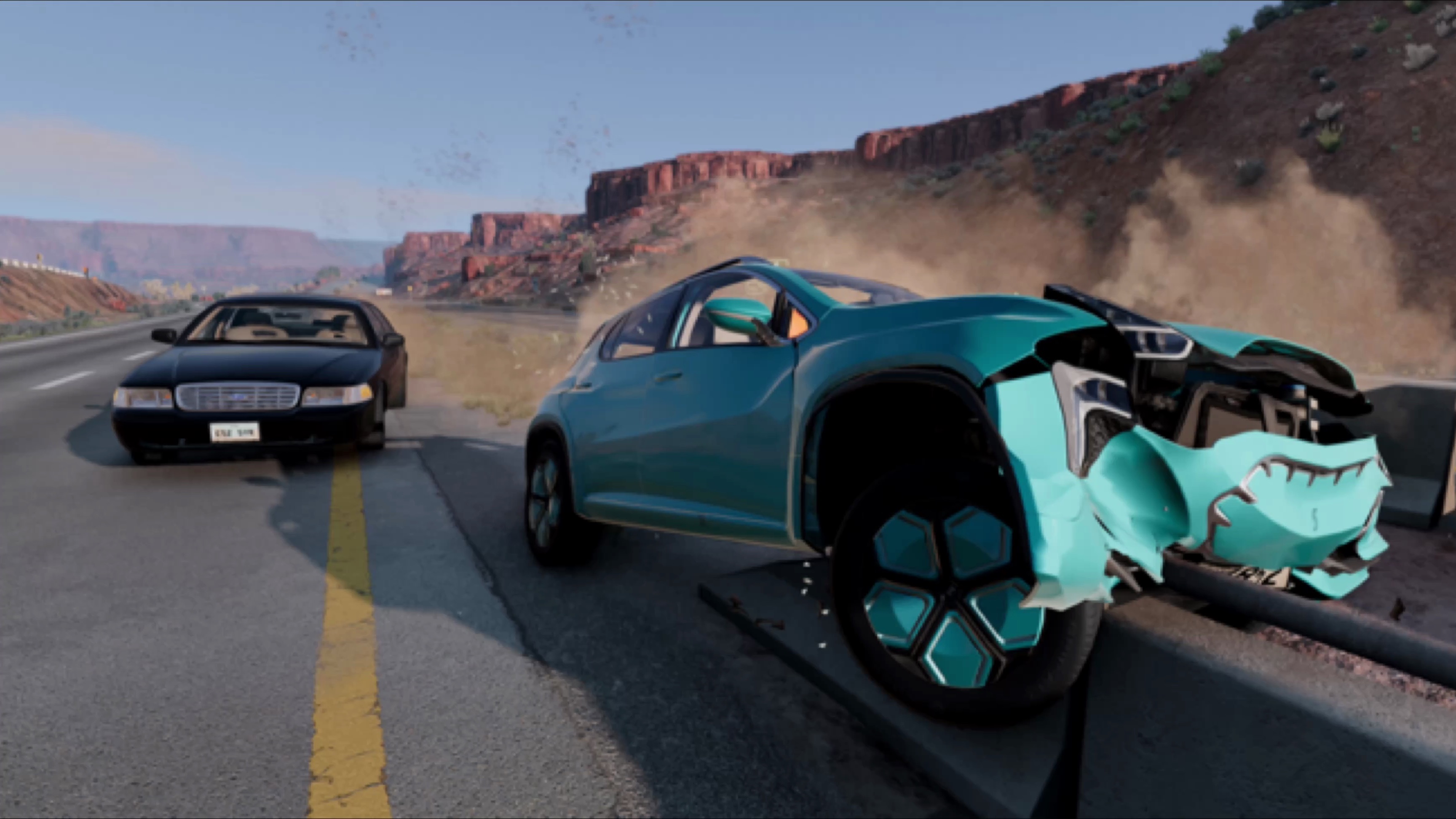 BeamNG Drive -翻车车祸 逼真的交通事故模拟#33 模拟驾驶