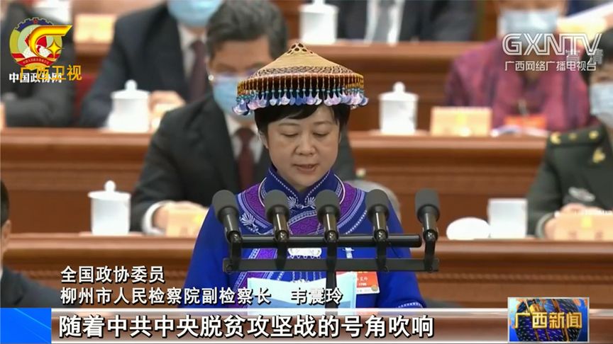 政协第二次全体会议 住桂全国政协委员韦震玲作大会发言