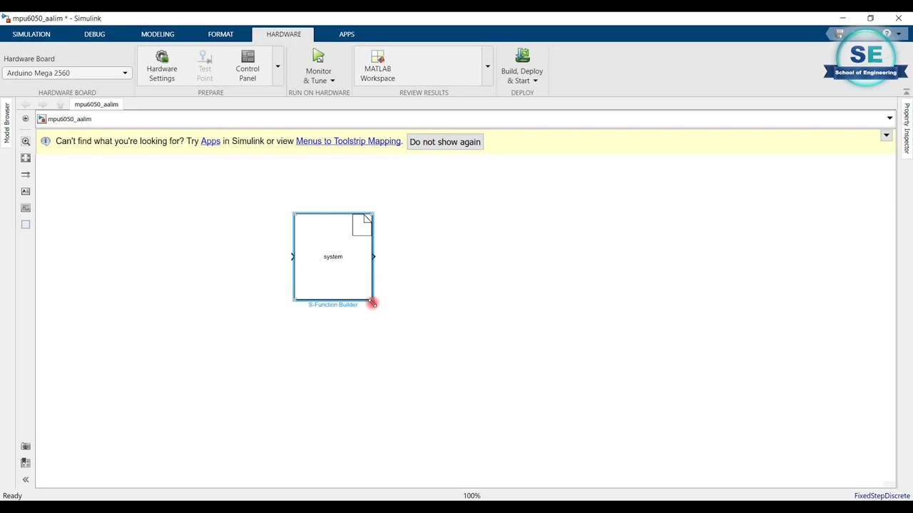 MPU6050, Arduino Mega2560 & MATLAB Simulink Interfacing