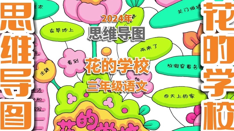 花的学校思维导图 三年级语文花的学校思维导图