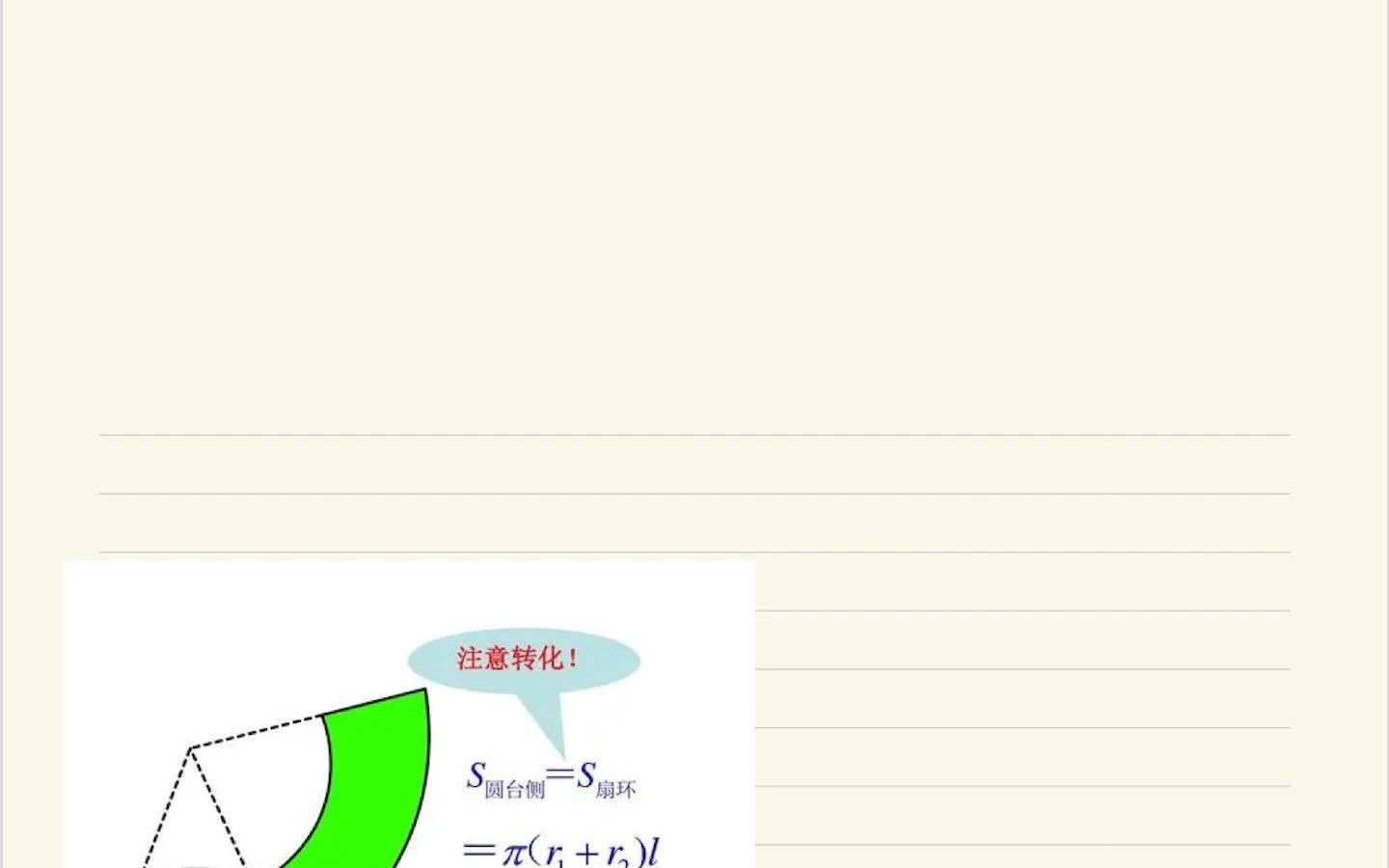 圆锥台侧面展开图 面积