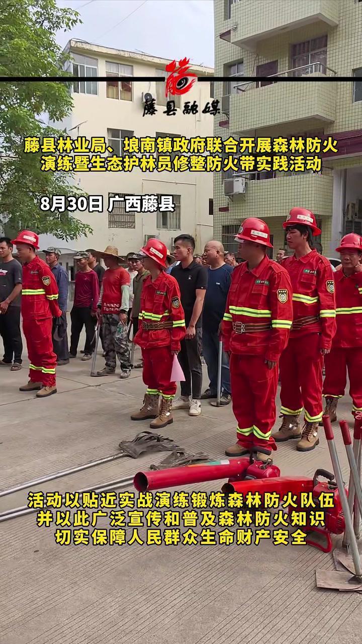 藤县林业局、埌南镇政府联合开展森林防火演练暨生态护林员修整防火...