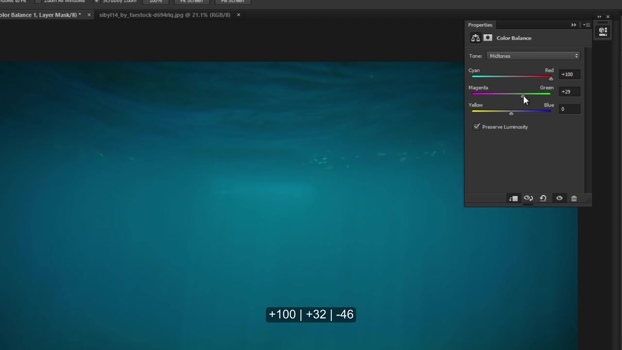 美丽的水下场景Photoshop教程(720p)