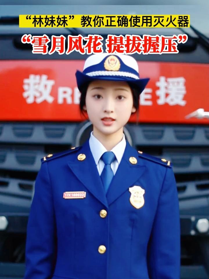 "林妹妹"教你正确使用灭火器,还不快来听听吗.