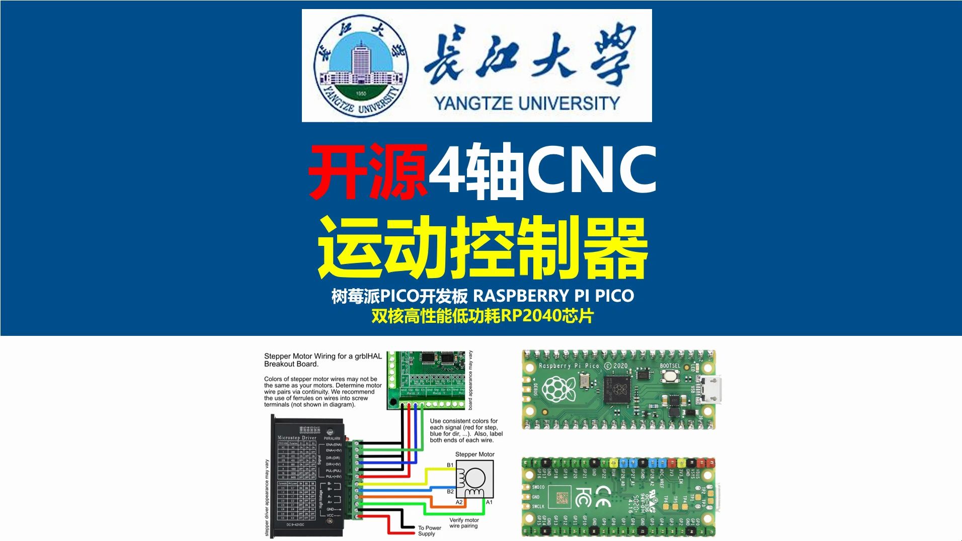 开源4轴CNC运动控制器基于树莓派PICO开发板 RASPBERRY PI ...
