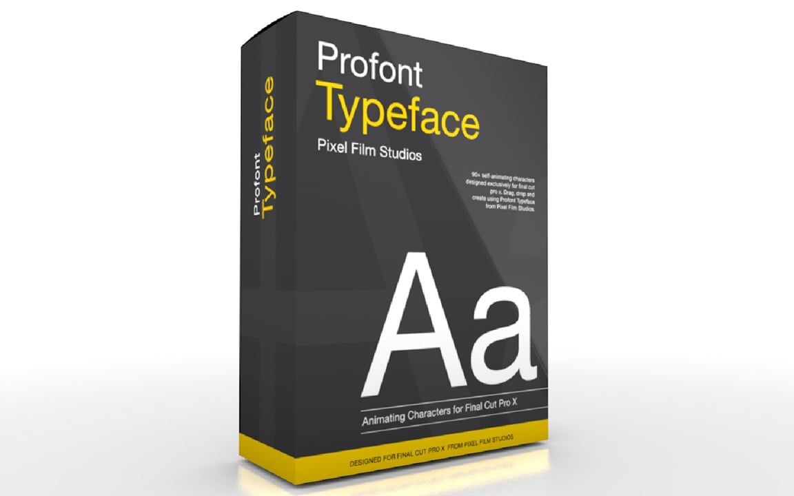 免费 | FCPX字幕 ProFont Typeface 英文数字符号创意书写