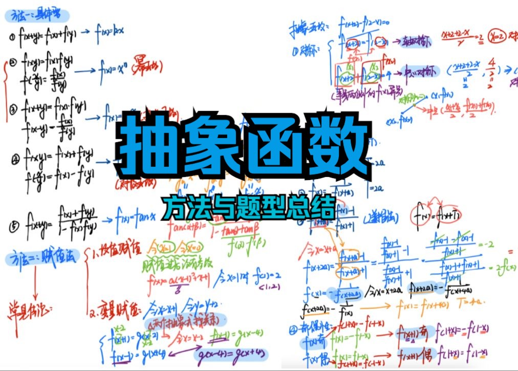 【高考数学-压轴】抽象函数全归纳!