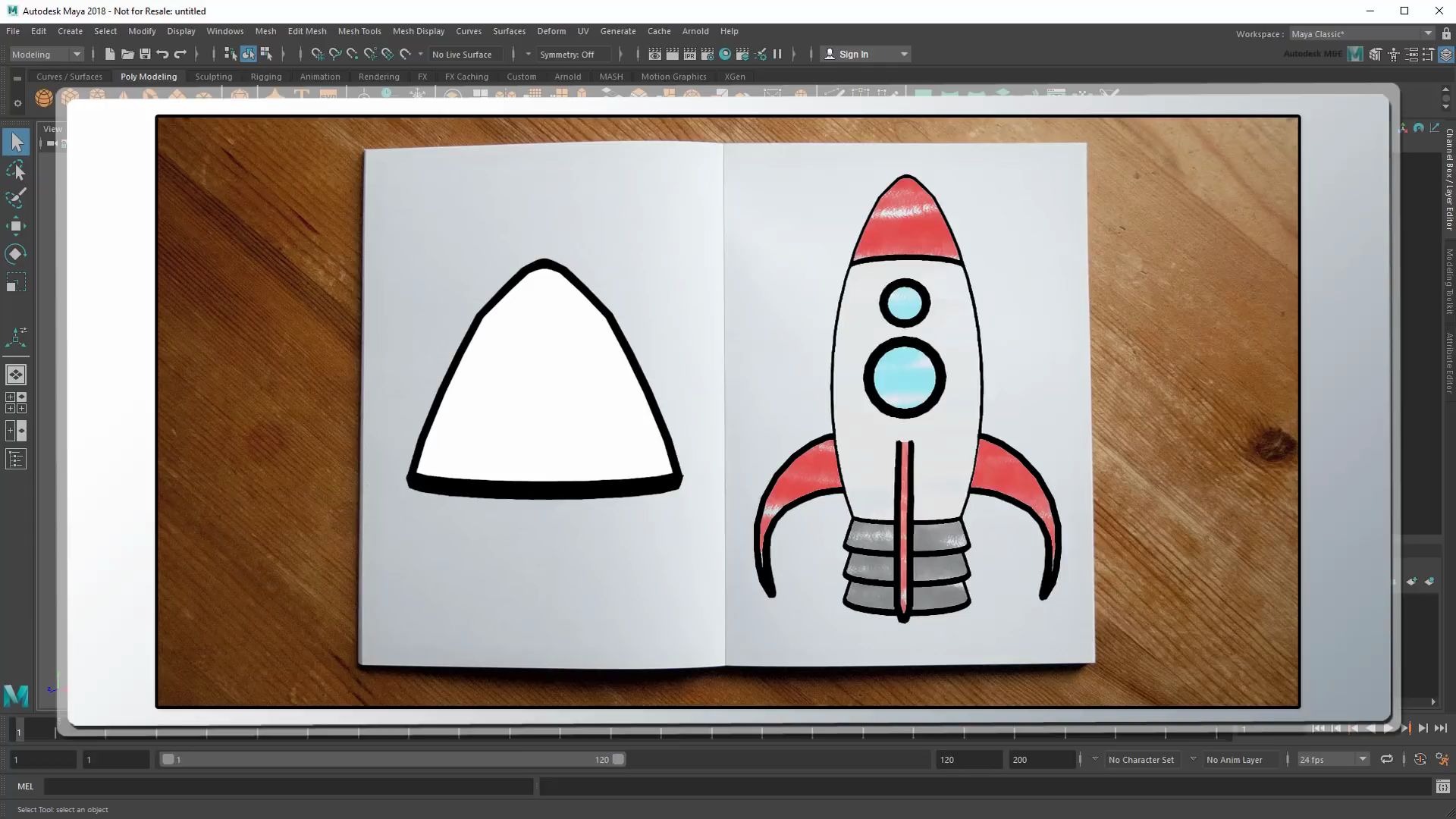 MAYA入门——建一个卡通小火箭(油管搬运,中文字幕)