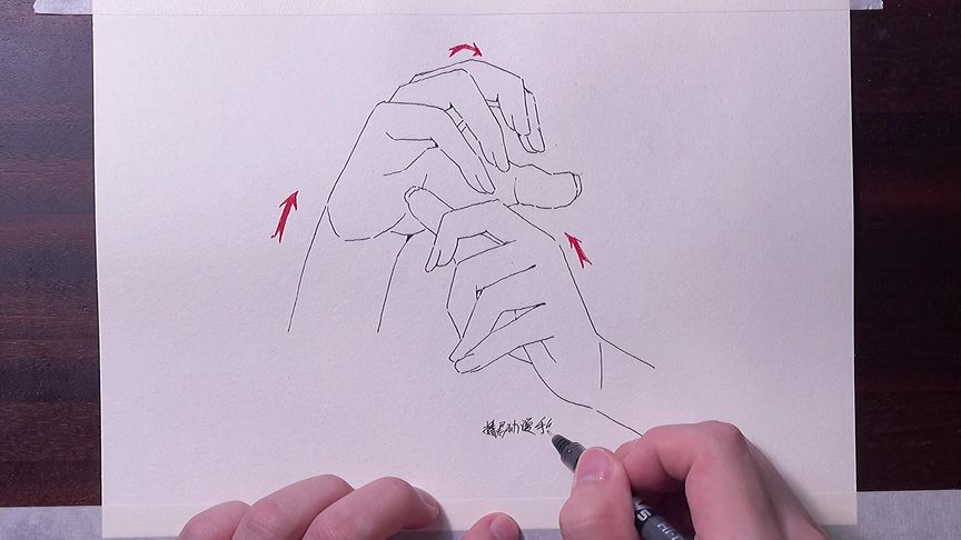 抓握东西的手教你们画#简笔画 #画