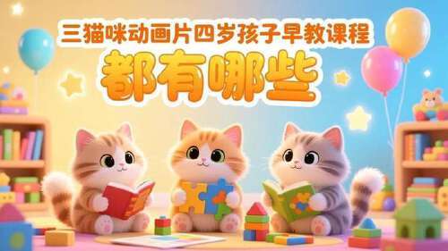 4岁宝宝必看!3部猫咪动画片,早教启蒙效果翻倍!