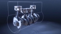 石油化工用发电机组 3缸柴油发动机工作原理 三维动画