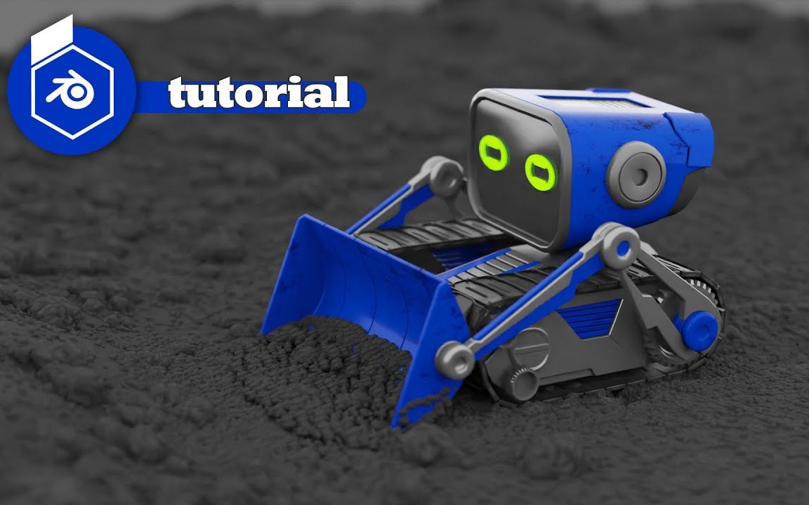 Blender 3.0推土机器人+地面模拟教程(含免费模型)
