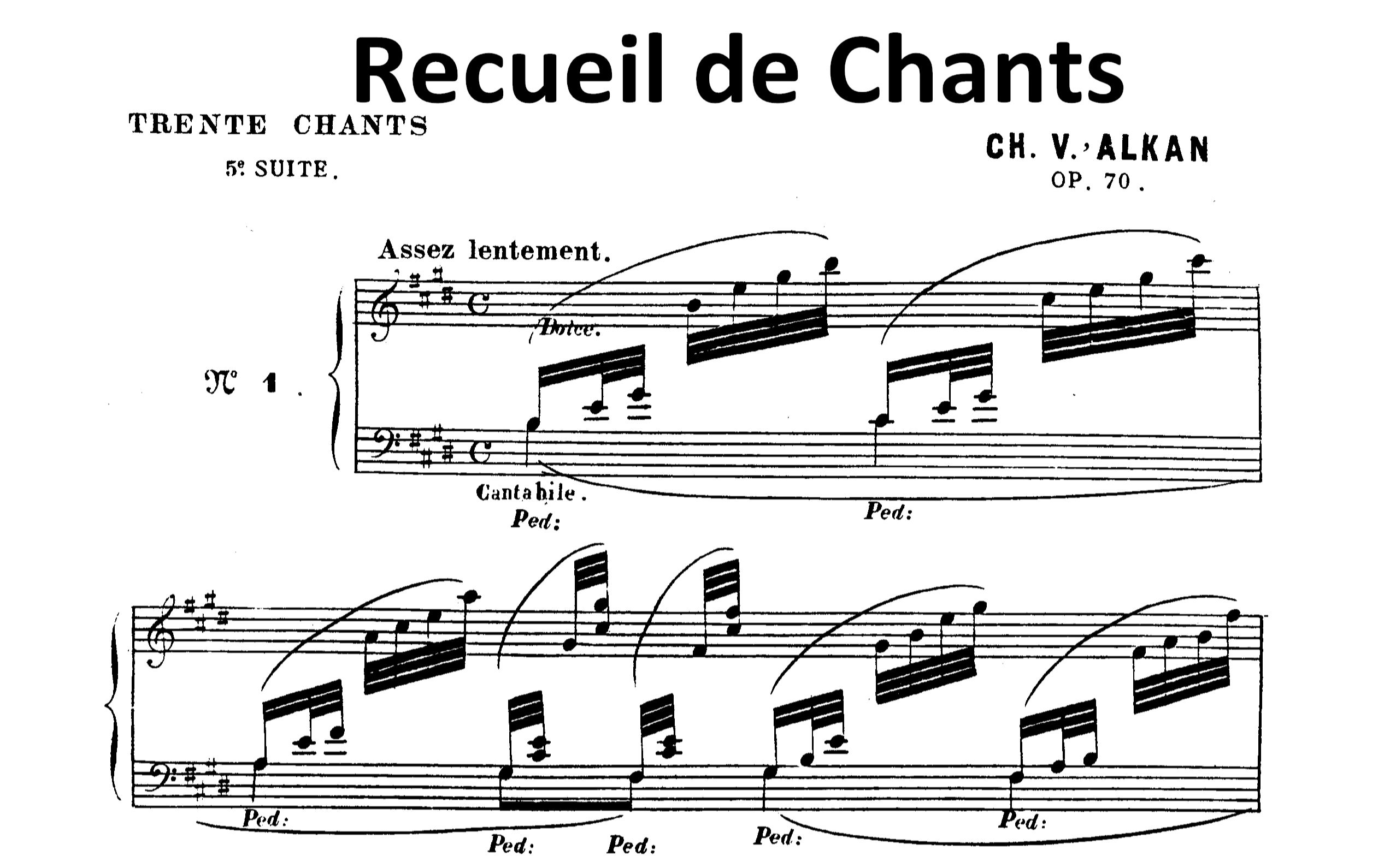 【钢琴】 阿尔坎-第五号迷人之歌 Op.70