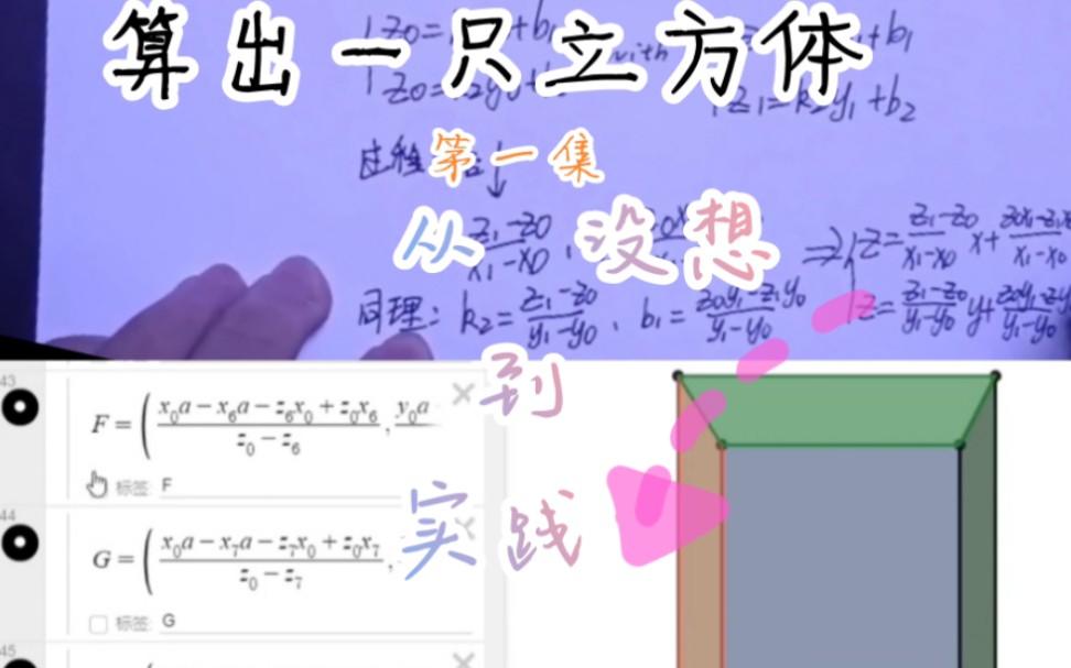 【算出一只立方体】第一集 从设想到实践