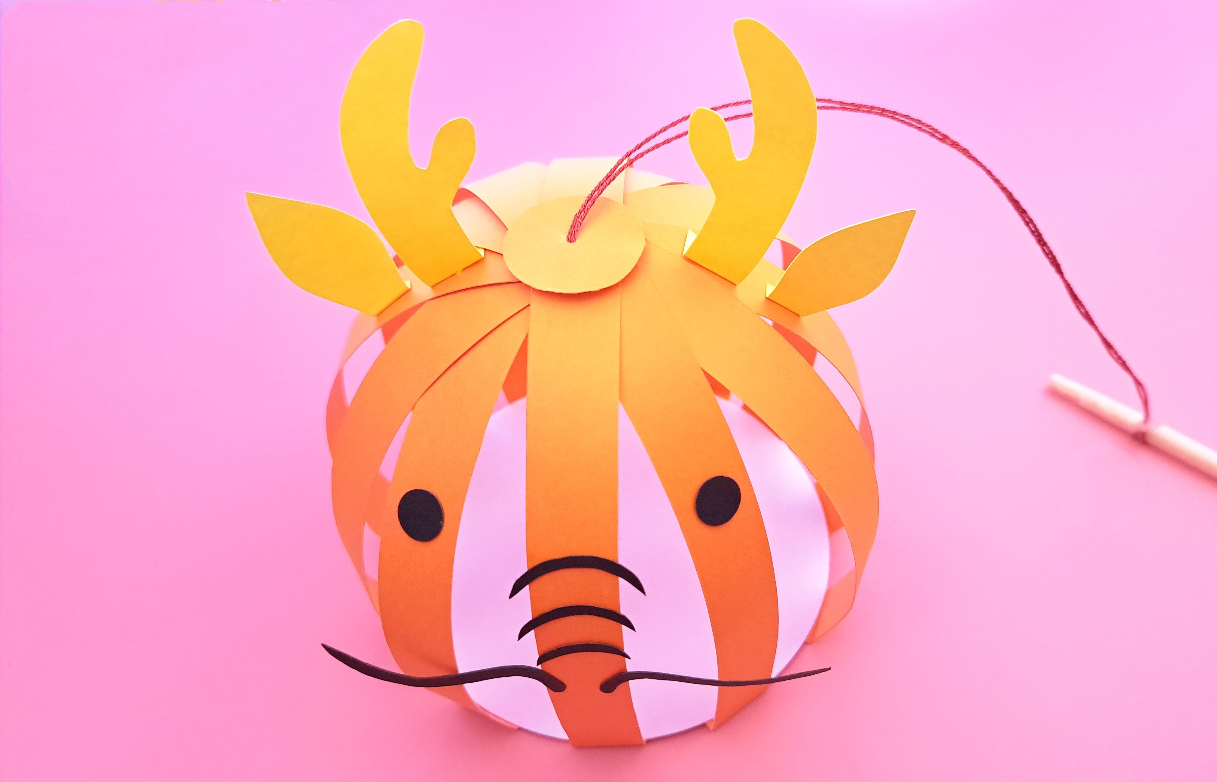 教你自制龙年元宵节灯笼,非常可爱,手工DIY折纸教学