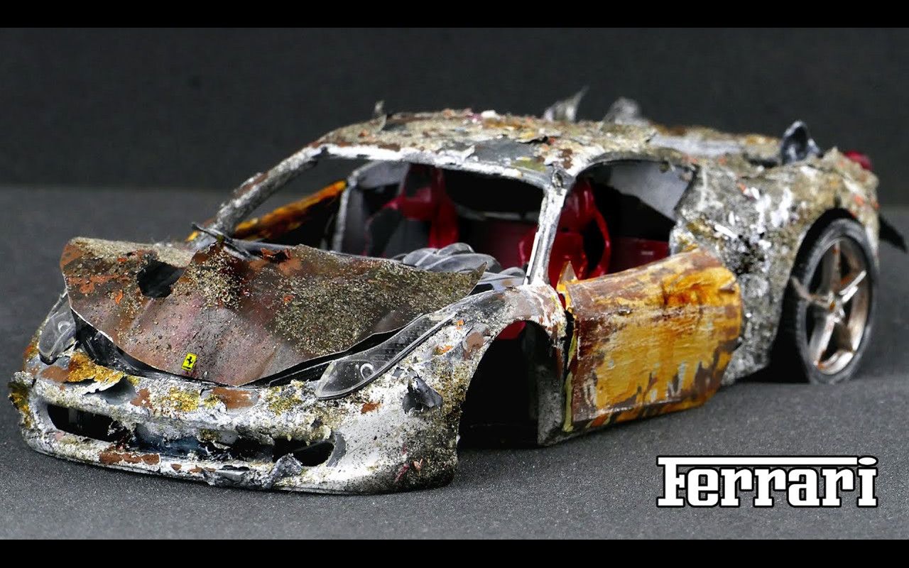 【修复】报废的法拉利458模型车修复翻新 | 作者:Good Restore