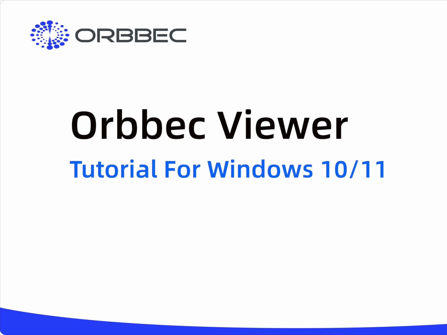 Windows系统Orbbec Viewer操作视频
