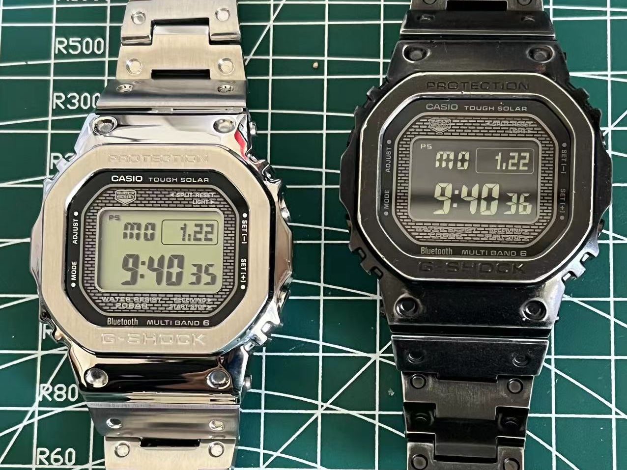 卡西欧gmwb5000小银块划痕打磨,表带表壳拉丝翻新