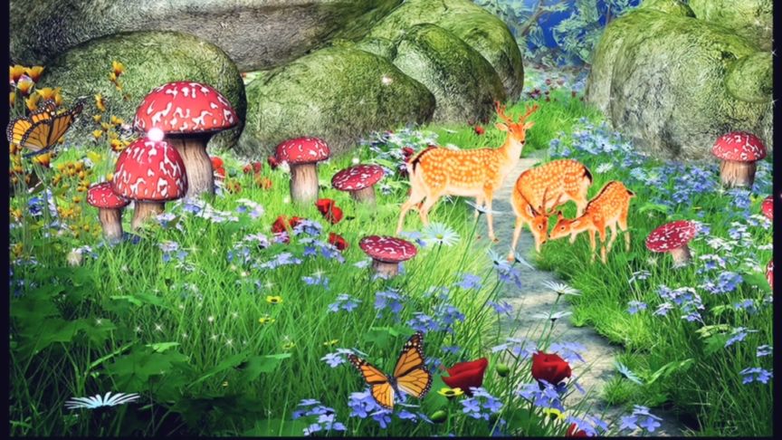 唯美森林舞台背景加音乐