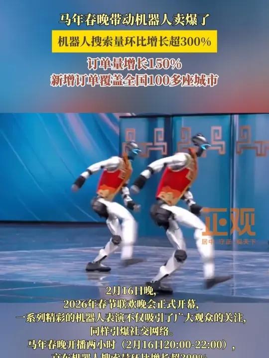 马年春晚带动机器人卖爆了