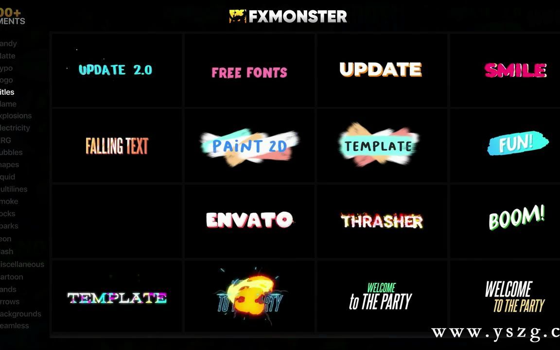 AE脚本-1650组卡通动漫文字标题字幕能量火焰闪电流体特效MG动画 ...