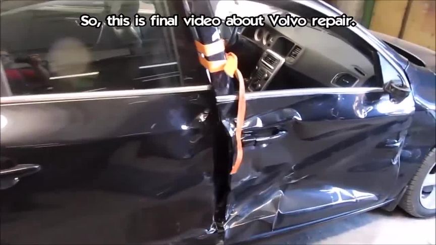 汽车车门严重凹陷,看师傅是怎么快读修好的,这技术简直太厉害了