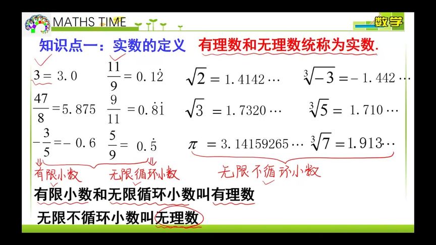 实数的定义及分类