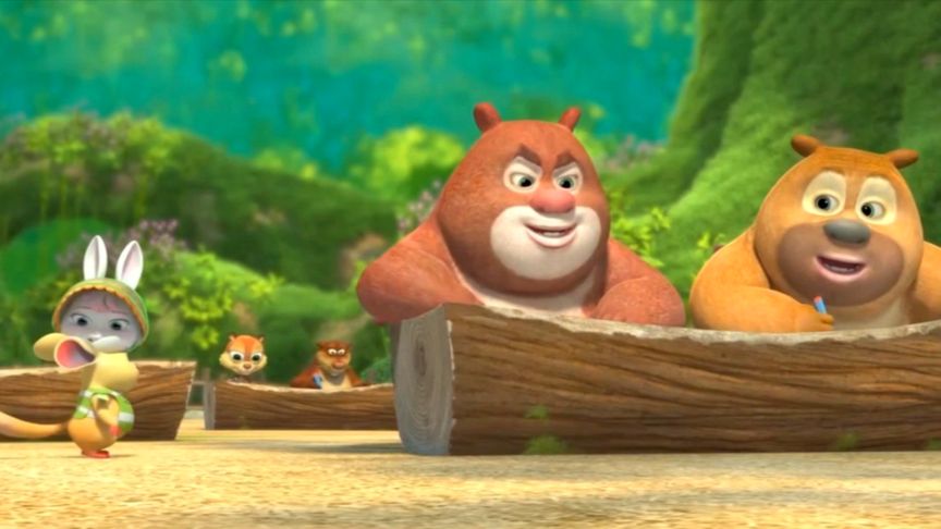 熊熊乐园;龙猫警长教熊大熊二安全标志知识。危险的地方不要去。