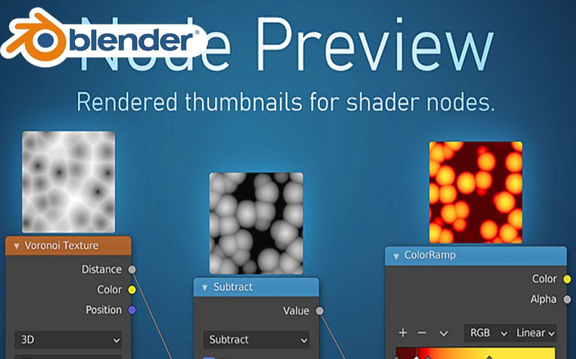 节点图像预览!Blender插件 Node Preview 1.16 程序节点图像预览缩略...