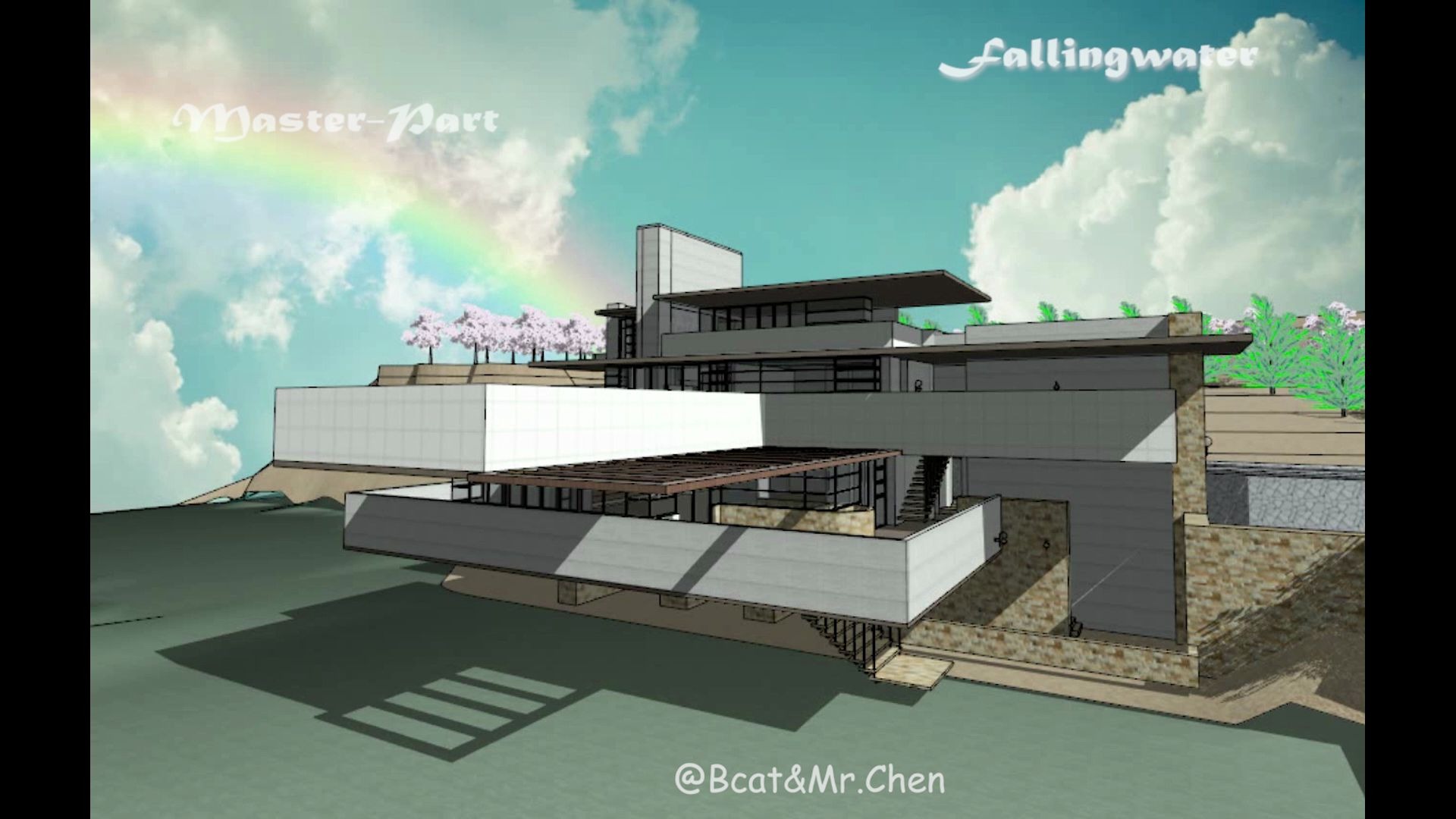 Fallingwater by Bcat_Mr_Chen(自建Revit模型漫游分享)