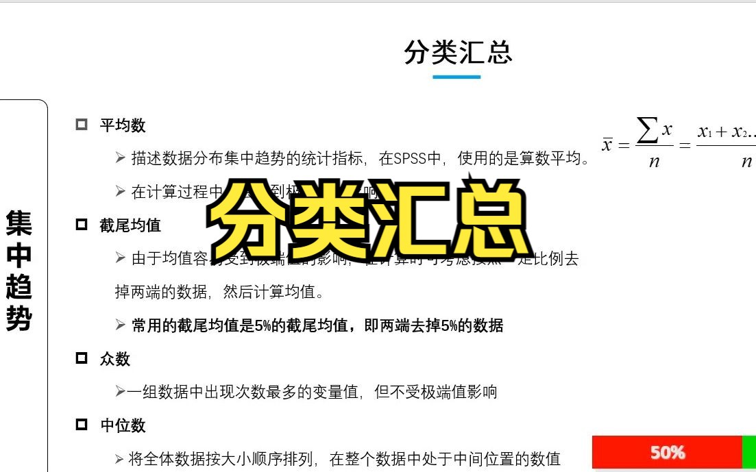 SPSS分类汇总视频讲解