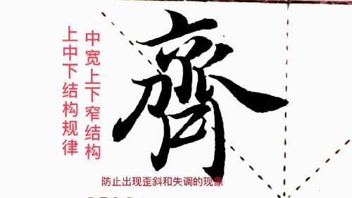 上中下结构字的规律(十六)。不懂汉字规律,肯定写不好书法