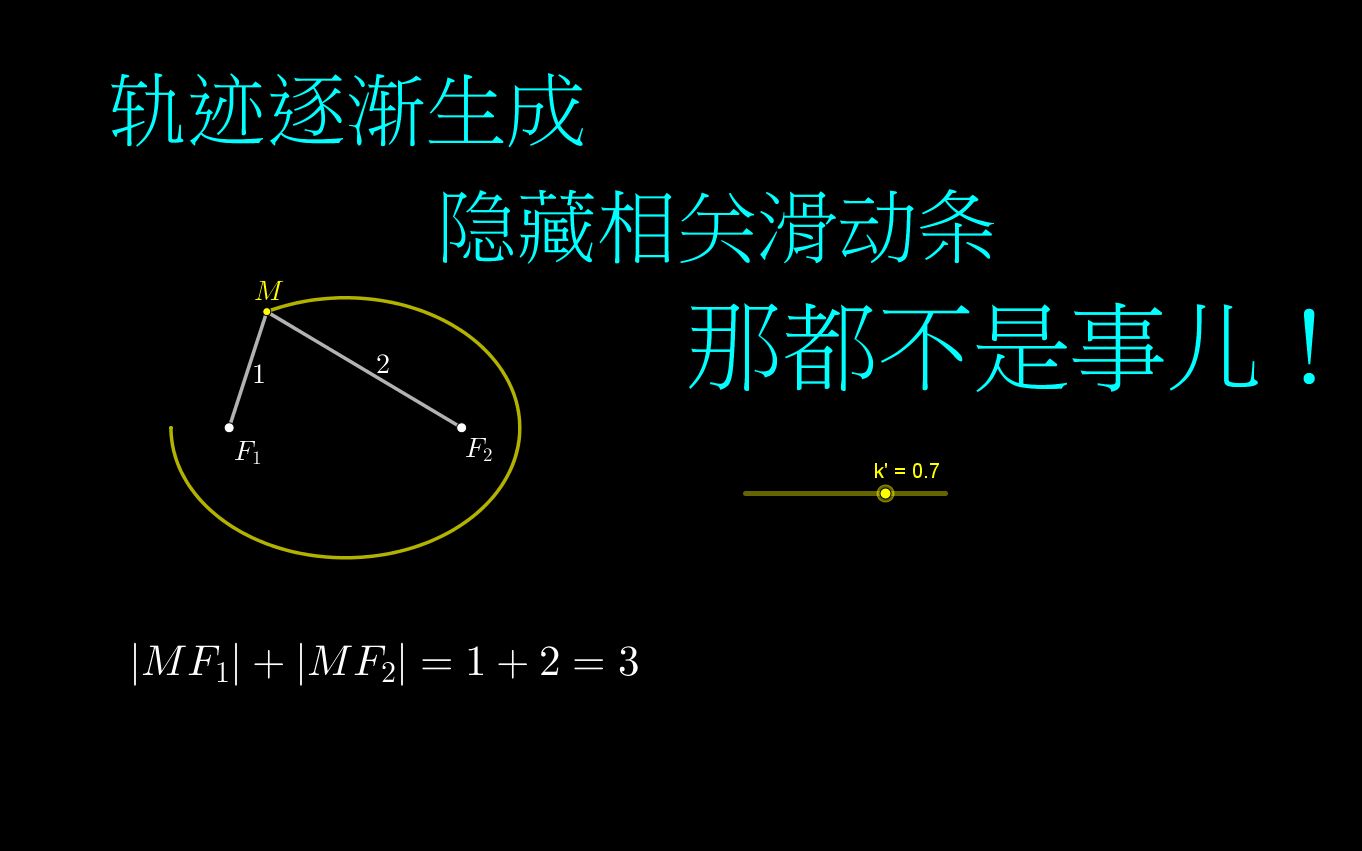 想要轨迹逐渐出现?并隐藏相关滑动条?教你迅速搞定——GeoGebra