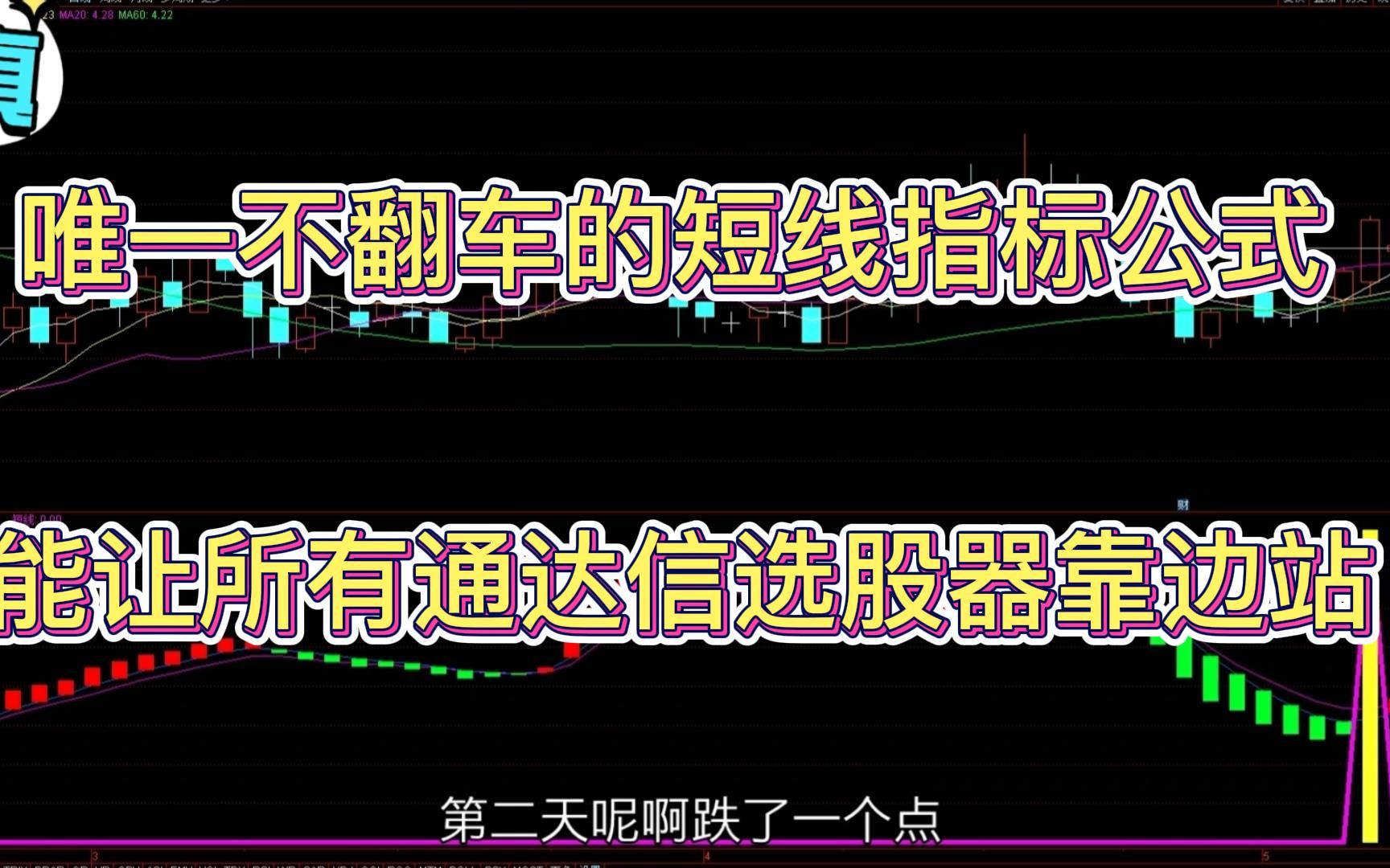 唯一不翻车的短线指标公式,能让所有通达信选股器靠边站
