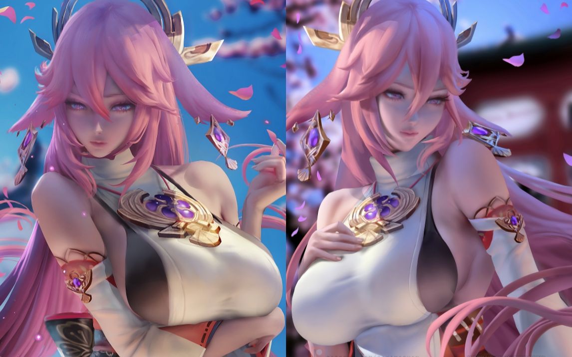 Sakimichan 原神 八重神子 绘画教程