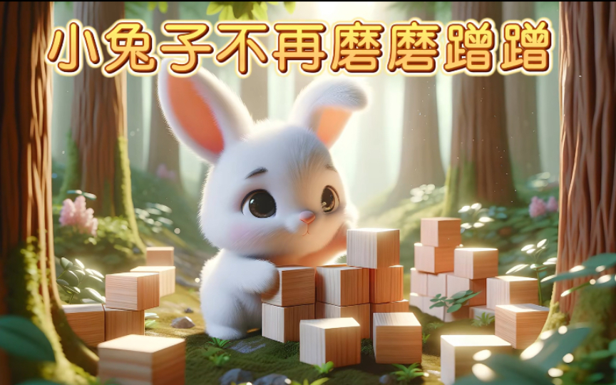 儿童故事《小兔子不再磨蹭》鼓励孩子要珍惜时间