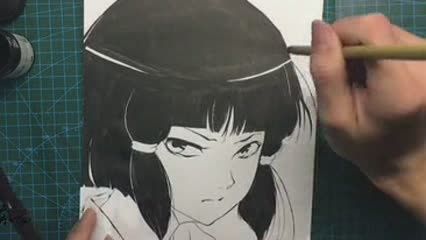 手绘动漫人物小女孩全过程,简单2步手残党也能学会!