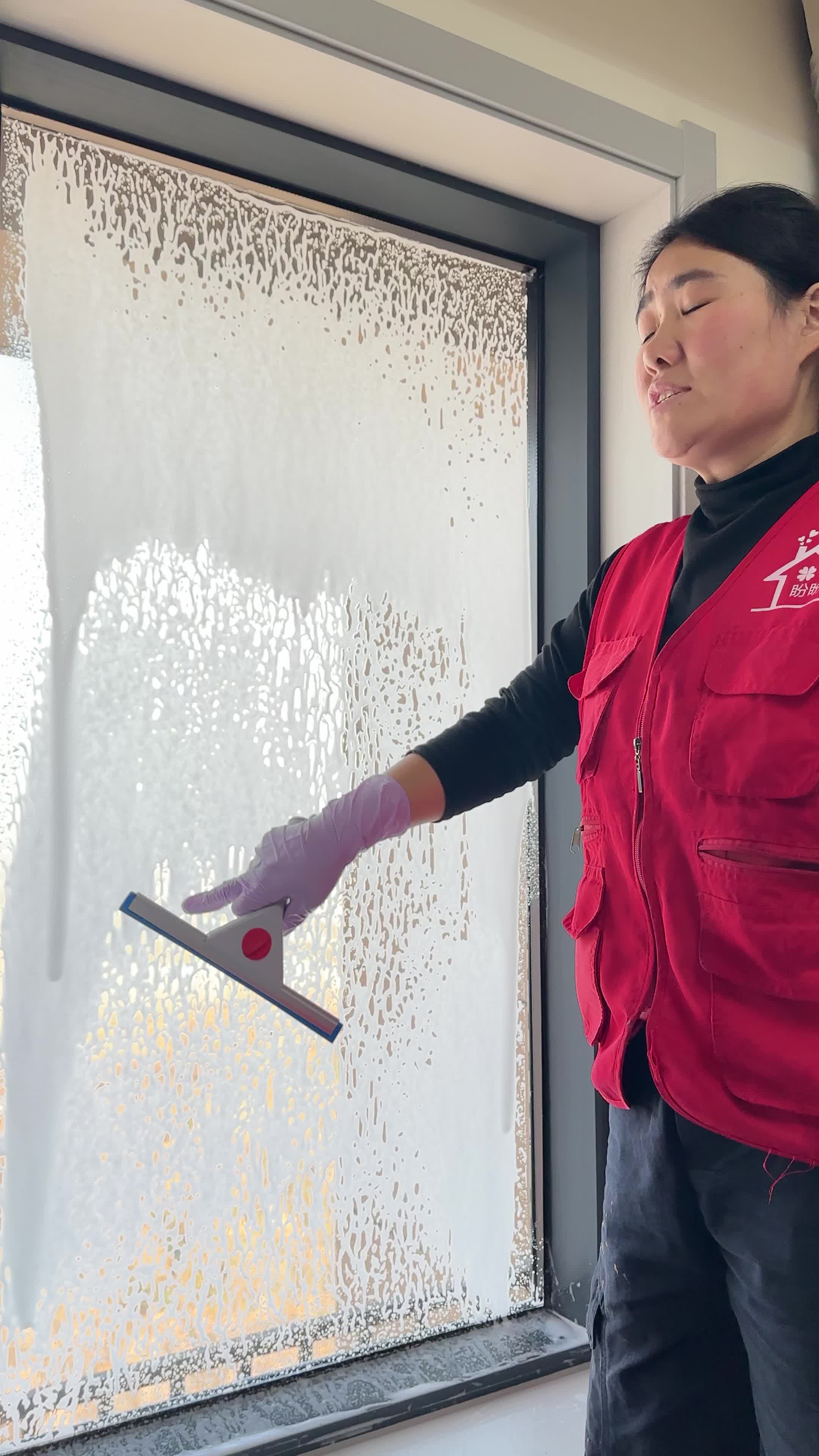 家里的玻璃你就这样擦#保洁阿姨玻璃刮#家居好物