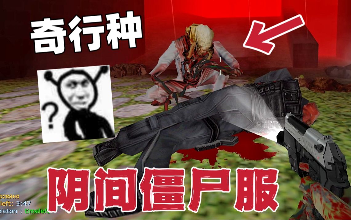 这个服务器的僵尸全是怪东西,没有一个像人的!CS1.6阴间服