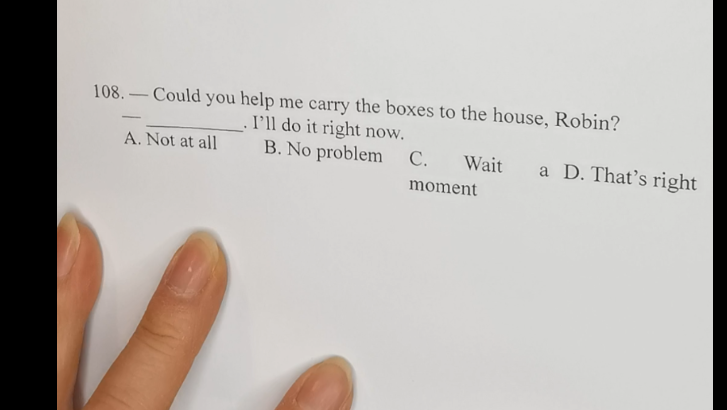 初中英语解题技巧108--not at all, No problem.的用法