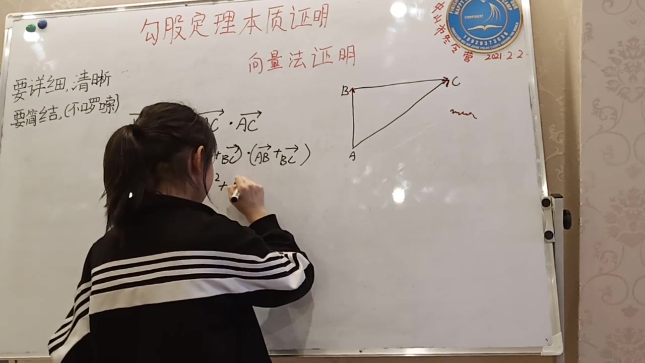 6年级周宸伊挑战勾股定理向量法证明 · 高中 · 本质证明·高中·...