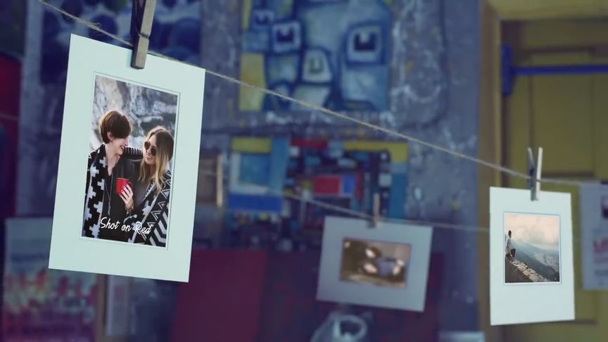 外观精美的回忆幻灯片照片展示ae模板#macz