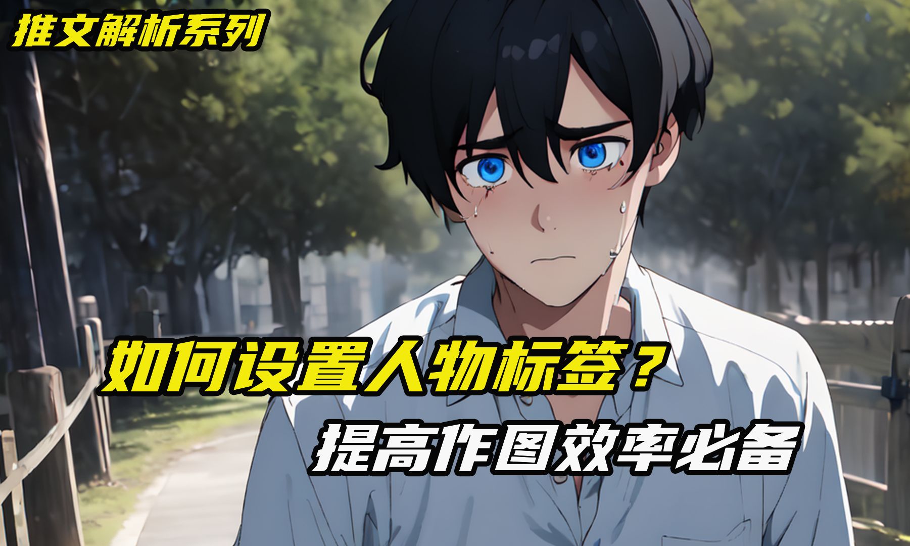 小说推文画图时怎么设置人物标签?