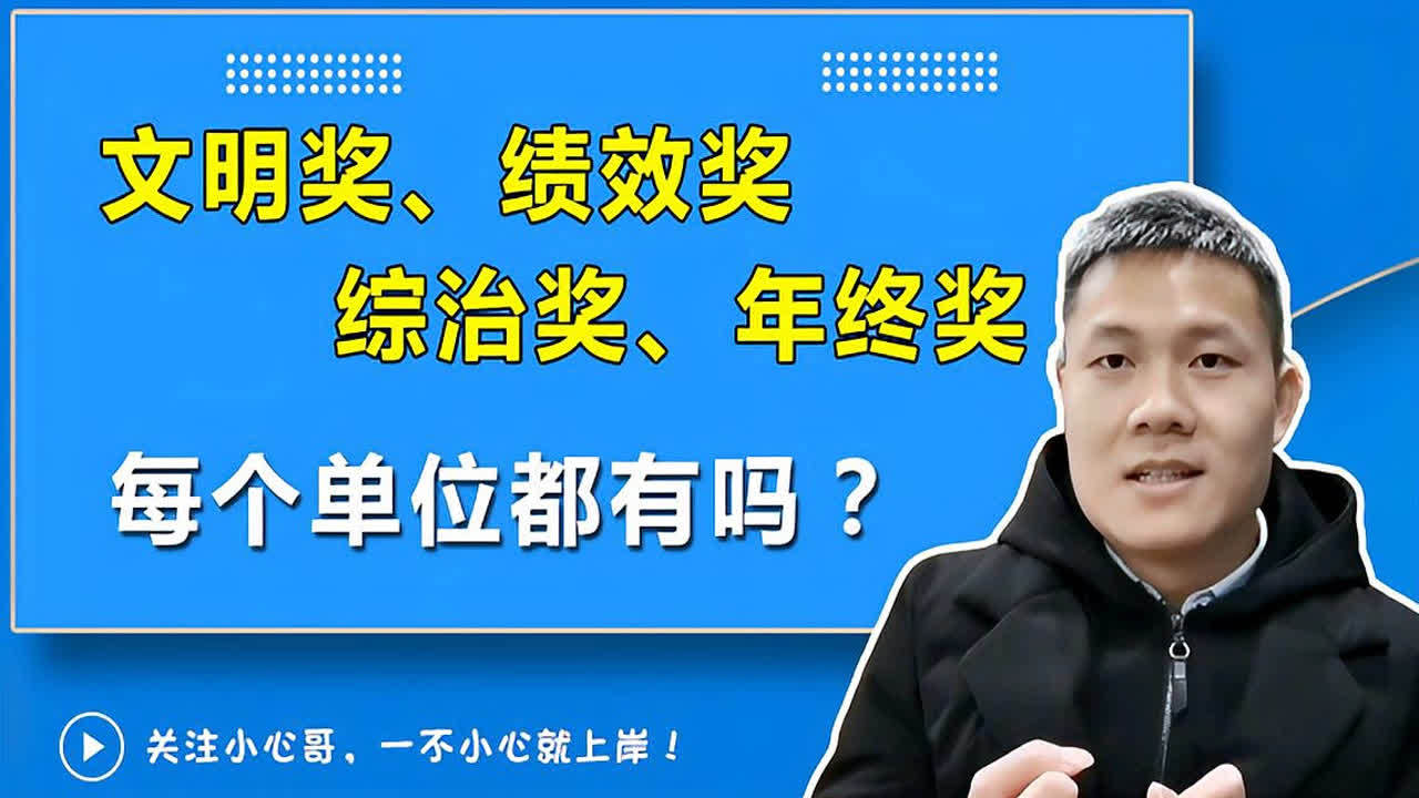 公务员的年终奖、绩效奖、文明奖、综治奖是每个单位都有吗?
