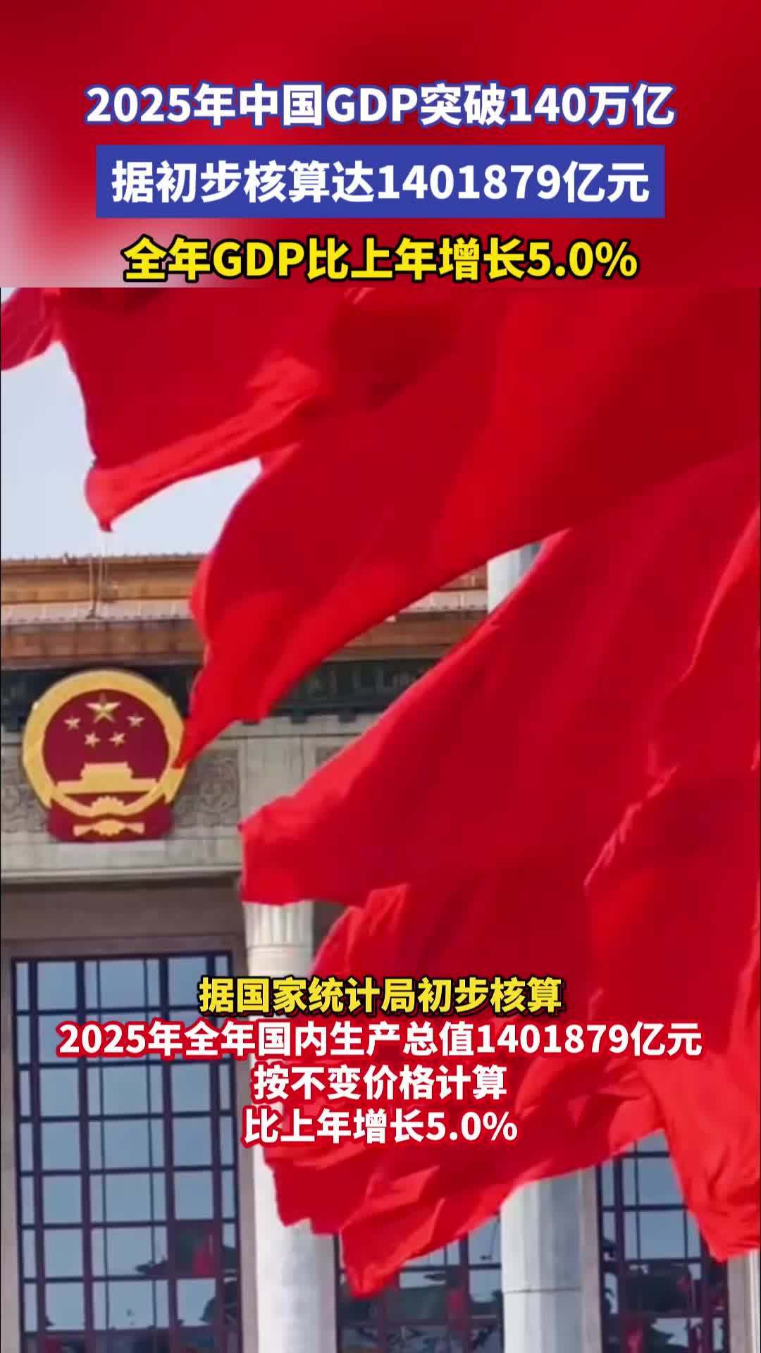 2025年中国GDP突破140万亿