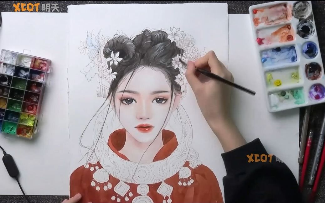 第十弹:水彩篇 — 古风小姐姐水彩教程(上色篇)
