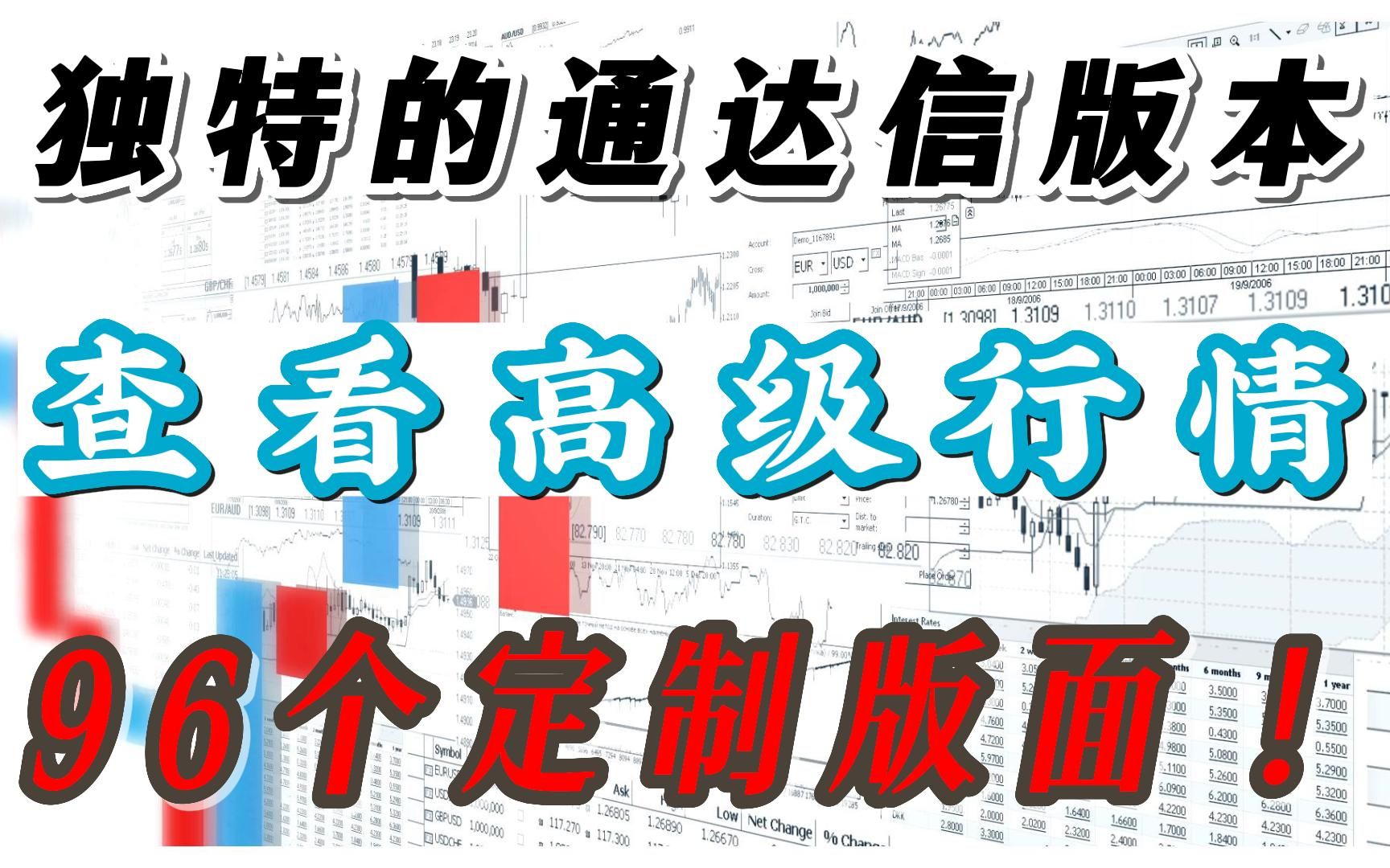 独特通达信版本,查看高级行情的聚合版,外加定制版面!
