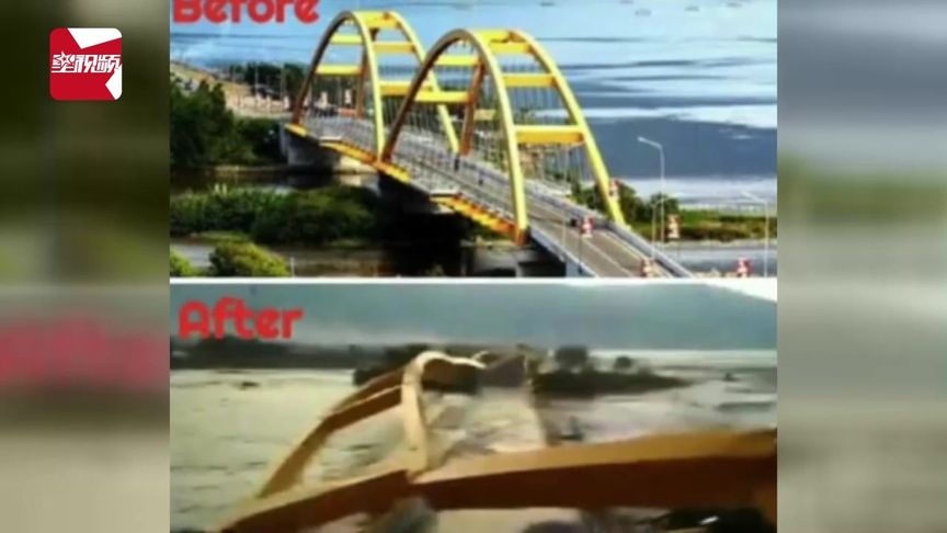 印尼地震海啸致384人死亡!实拍海啸登陆:车辆房屋卷走大桥垮塌