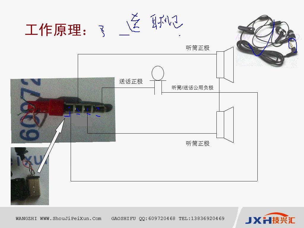耳机线路的引脚定义-手机维修培训